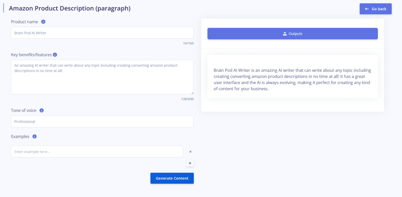 How To Create Amazon Product Descriptions With The Brain Pod AI Writer ...