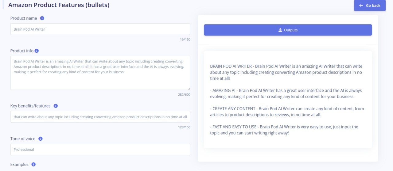How To Create Amazon Product Descriptions With The Brain Pod AI Writer ...