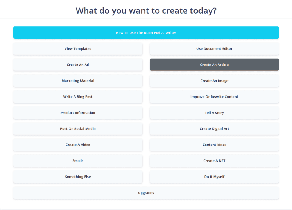 How To Have The Brain Pod Ai Writer Create An Entire Article For You Brain Pod Ai