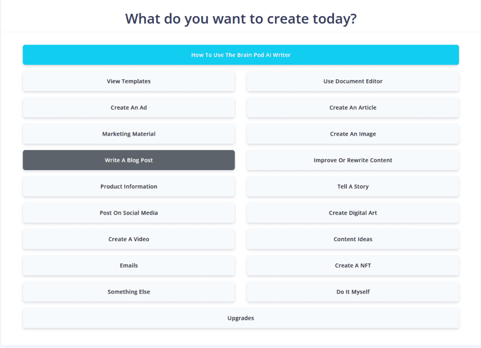 Learn How To Make The Brain Pod Ai Writer Write A Blog Post In Minutes Brain Pod Ai